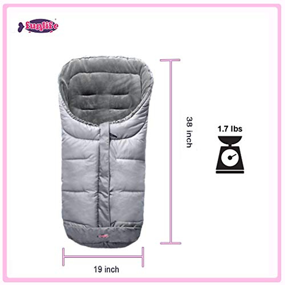 Anti-kick Winter Stroller Blanket,Warm Cuddly Weather Resistant Baby Footmuff Adaptable for All Strollers, Toddler Stroller Winter Cover Bunting Bag