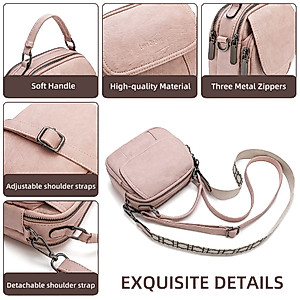 Love Deliver Crossbody Bags for Women Small Leather Purses for Ladies Shoulder Bag with Detachable Straps