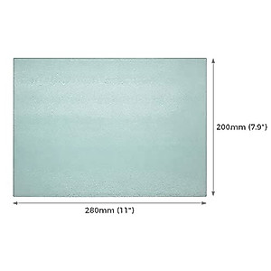 POVOKICI 25pcs 11" x 7.9" Rectangle Sublimation Blank Tempered Glass Cutting Board with White Coating for Heat Press Printing