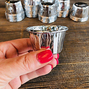 Silver Foil MINI Candy Nut Cups - Mini Baking Liners - Silver 50 Pack