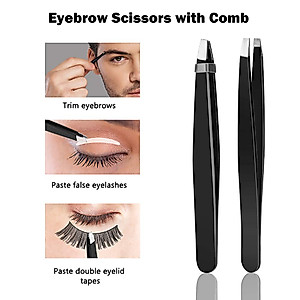 Eyebrow Razor Eyebrow Kit, Senignol All-in-one Eyebrow Razors KIT for Women, Eyebrow Grooming Set, Eyebrow Scissors with Comb, Tweezers and Trimmer