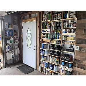 EZStudRack Shelving System for Garages, Sheds, Pantries, Closets, and More. Includes 32 EZStudRacks & 128 Screws- WOOD NOT INCLUDED