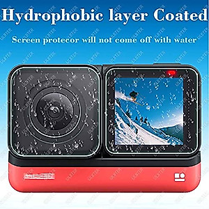 ULBTER Screen Protector for Insta360 ONE RS/ONE R, 2 Set Screen protector for LCD + 4K Wide Angle Lens, Tempered Glass Cover 0.3mm 9H Hardness Ultra-Clear