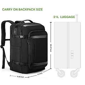 VGOAL Carry on Backpack Flight Approved - 40L Travel Backpacks Overnight Daypack Business Luggage Backpack Fits up to 17.3" Laptop for Men Women