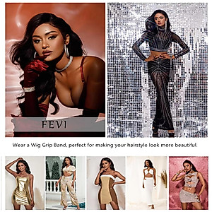 letaomei Imitation Scalp Wig Grip Band for Women,Used for Lace Wigs and Single Top Wigs-Non Slip Wig Grip Band Let Your Wig Be Glueless,(Dark brown)