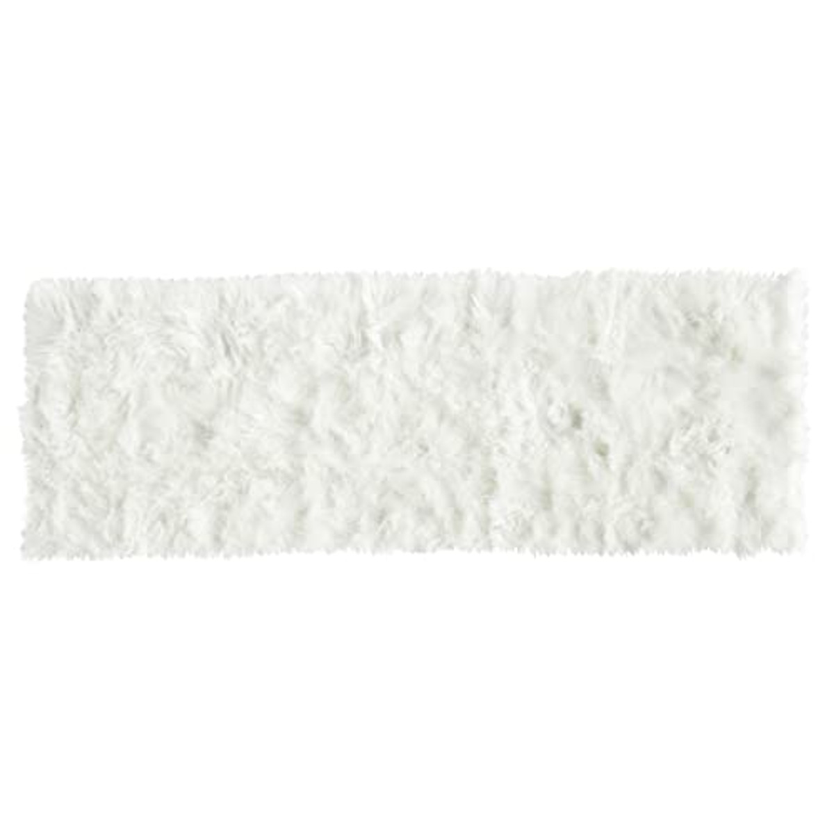 Juvale Soft Faux Sheepskin Fur Throw Rug, 2x6 Feet Shaggy Non-Slip Mat Runner (White)