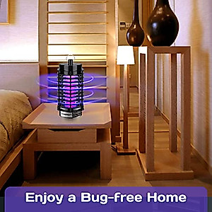 2-Pack BANPESTT Bug Zapper Indoor,Electric Mosquito Zapper,Insect Catcher for Inside Home, Indoor Trap & Killer for Gnat,Moth,Fruit Fly,Fungus（Black）