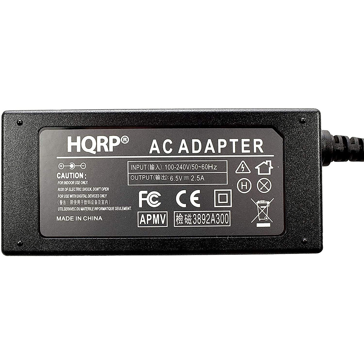 HQRP 6.5V AC Adapter Compatible with Blackstar PSU-1 PSU1FLY, Fly-3 Mini Guitar Combo Amplifier, Fly-103 Speaker Power Supply Cord + Euro Plug Adapter