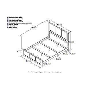 AFI Mission Traditional Bed, Queen, Brown