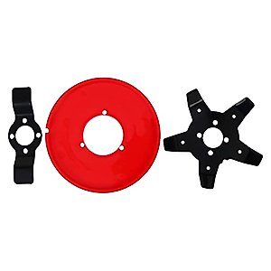 VILLCASE 1 set Tool Trimmers Home Steel Parts Weeding Mower Cutting Accessories Lawn Mowing Replacement Razors Head Brushcutter Garden Machine Plate Weeder Grass Blades Farm Cutter Brush