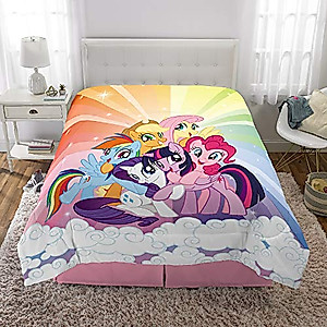Franco Kids Bedding Super Soft Reversible Comforter, Twin/Full, My Little Pony