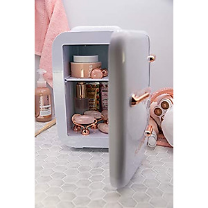 Finishing Touch Flawless Mini Beauty Fridge for Makeup and Skincare, White, 4 Liter