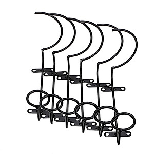 Hipiwe Pack of 6 Wall Mounted Wine Racks - Red Wine Bottle Display Holder with Screws, Metal Hanging Wine Rack Organizer for Beverages/Liquor Bottles Storage