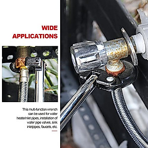 HAUTMEC Basin Wrench Capacity of 3/8-Inch to 1-1/4-Inch, 10-Inch Reach PL0024