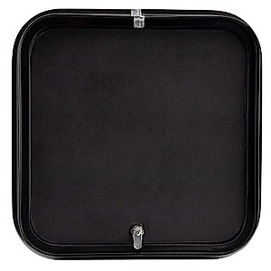 RV Baggage Door | Rounded Corners | Camper | Compartment Door | Black Fiberglass (18" H x 18" W) | Made in America