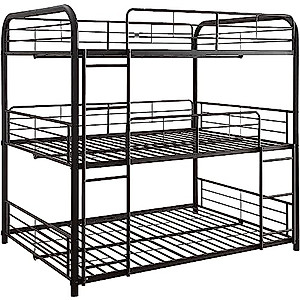 ACME Furniture Cairo Triple Bunk Bed, Twin, Sandy Black