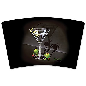 Mugzie "Michael Godard: He & She Devil" Cocktail Shaker with Insulated Wetsuit Cover, 16 oz, Black