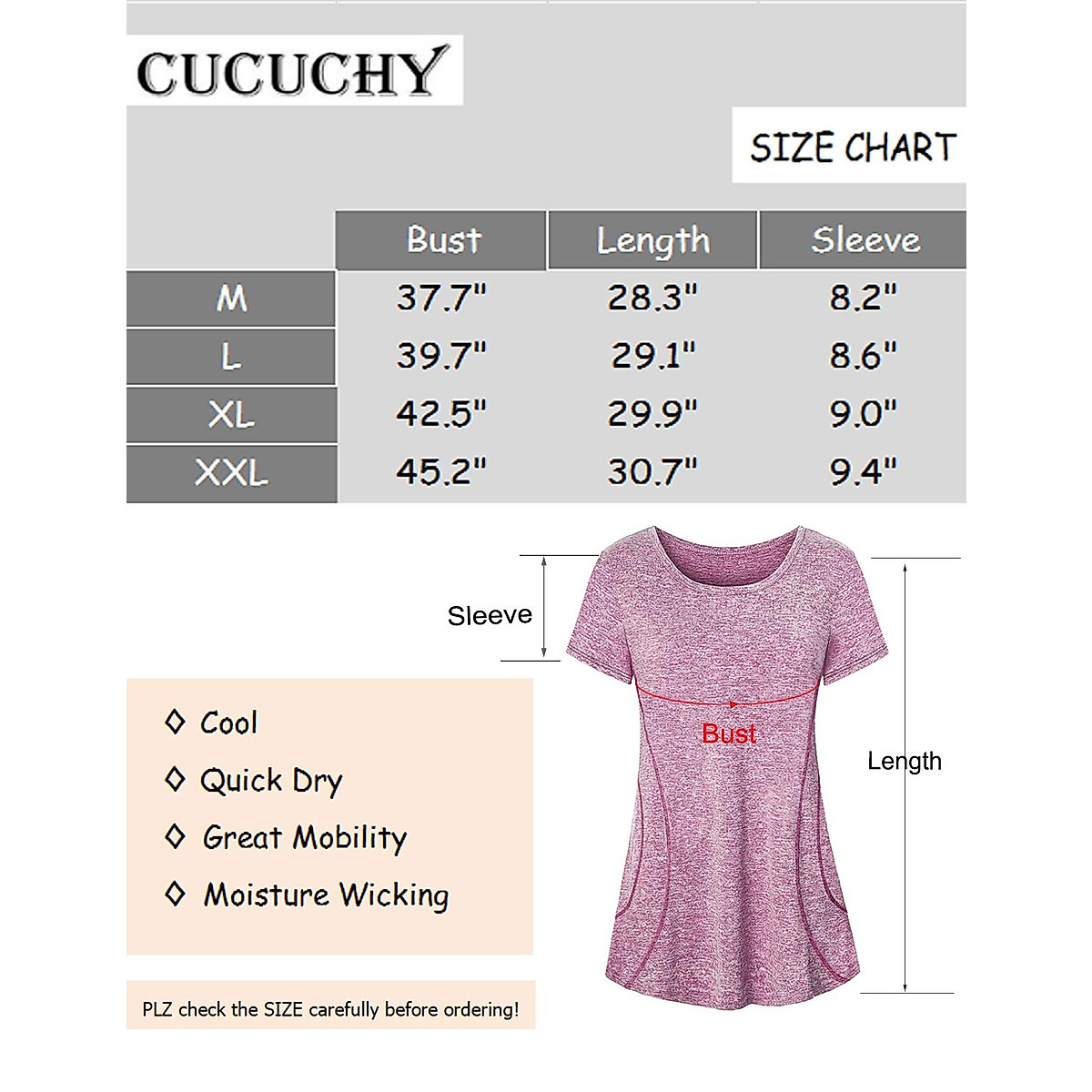 Plus Size Workout Clothes for Women,Cucuchy Loose Fit Yoga Shirts Tops Fitness Gym Shirt Short Sleeve Flowing Hem Training Top Comfy Hiking T Shirt Breathable Cycling Golf Clothing Light Red 2XL