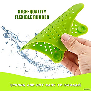 3Pcs Starfish Rubber Sink Strainers - Drain Hair Catcher - Kitchen Sink Strainer Stopper Silicone Drain Cover - Tub Drain Hair Catcher, Bathroom Sink Drain Strainer for Sink, Bathtub Strainer