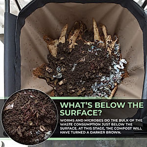 Urban Worm Bag Worm Composting Bin Version 2 - Easy Harvest with Fully Removable Zipper-Free Bottom