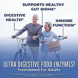 MaryRuth Organics Ultra Digestive Enzymes Capsules | Up to 2 Month Supply | Supplement for Gut Health Support | Digestion & Immune Support with Amylase | Lipase & Lactase | Vegan | 60 Count