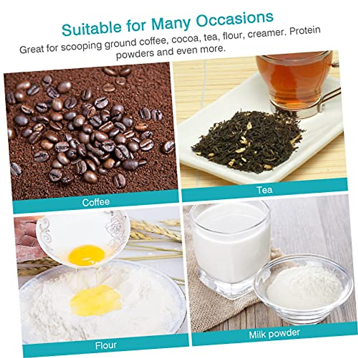 HONMEET 12pcs Grinder Cleaning Brush Milk Powder Spoon Coffee Beans Espresso Cleaning Spoon Brush Coffee Measuring Tea Measuring Spoon Espresso Machine Cleaning Brush Tea Spoon White Pp