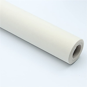 Self Adhesive Off White Velvet Shelf Liner Paper Felt Fabric for Art & Crafts, Jewelry Box Felt Liner Solid Color Felt Drawer Dresser Cabinets Arts Crafts Decor 17.7" x 98"