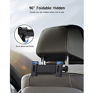 simr Car Headrest Tablet Mount Holder Car Back Seat Tablet Stand for Kids, Compatible with iPhone 14 13 12 Pro iPad Air Pro Mini Galaxy Tab Kindle Fire HD, 4.7-12.9 inch Devices (Black)