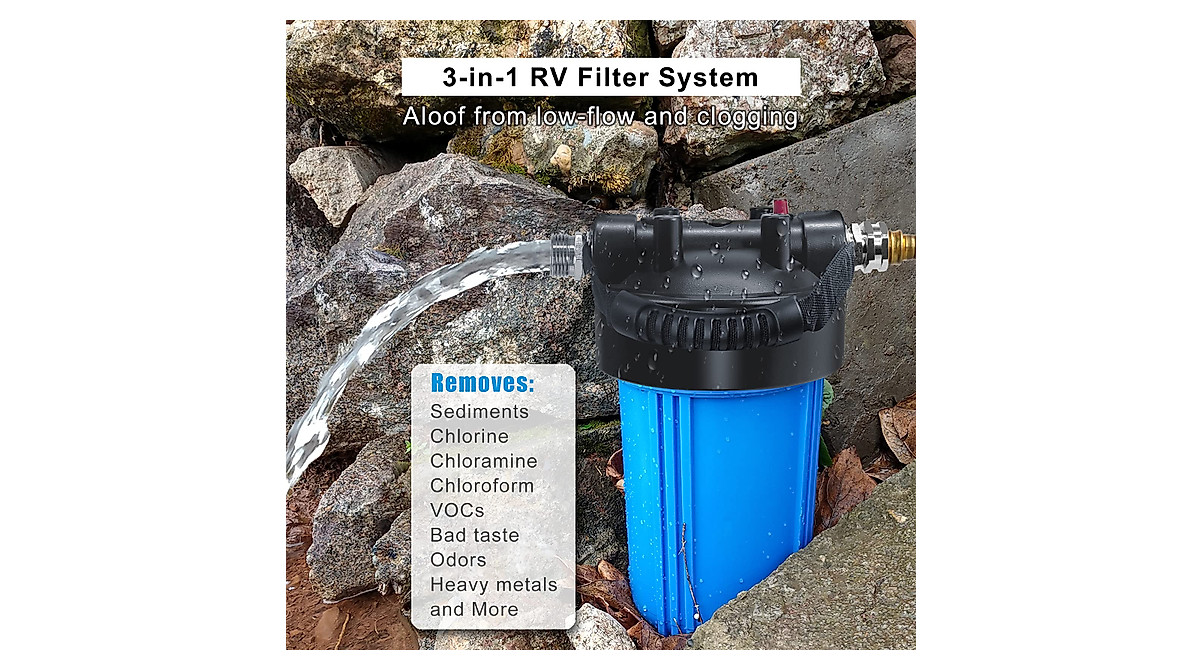 Hansing RV Water Filter - 25K Gallons, 5-Stage Filtration