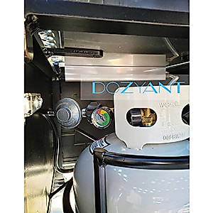 DOZYANT Propane Tank Gauge Level Indicator Leak Detector Gas Pressure Meter Color Coded Universal for Cylinder, BBQ Gas Grill, RV Camper, Heater and More Appliances - Type 1 Connection