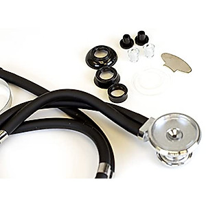 Primacare CSDS-9295-BK Sprague Rappaport Stethoscope, 30 in., Black (Pack of 25)