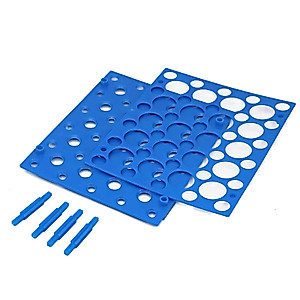 Centrifuge Tube Rack,2 Pieces Detachable Test Tube Rack Holder 50-Well Plastic Stand for 15ml 50ml Tube