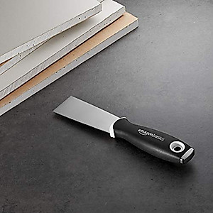 Amazon Basics 1-1/2" Flexible, Soft Grip, Carbon Steel Putty Knife with Hammer End