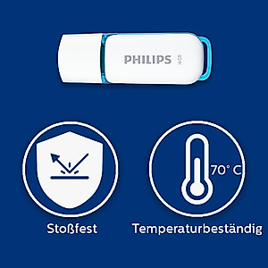 PHILIPS 16GB Flash Drive, Snow Edition USB 2.0 - White/Blue