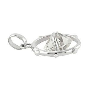 Starborn Herkimer Diamond Spinner Pendant in Sterling Silver