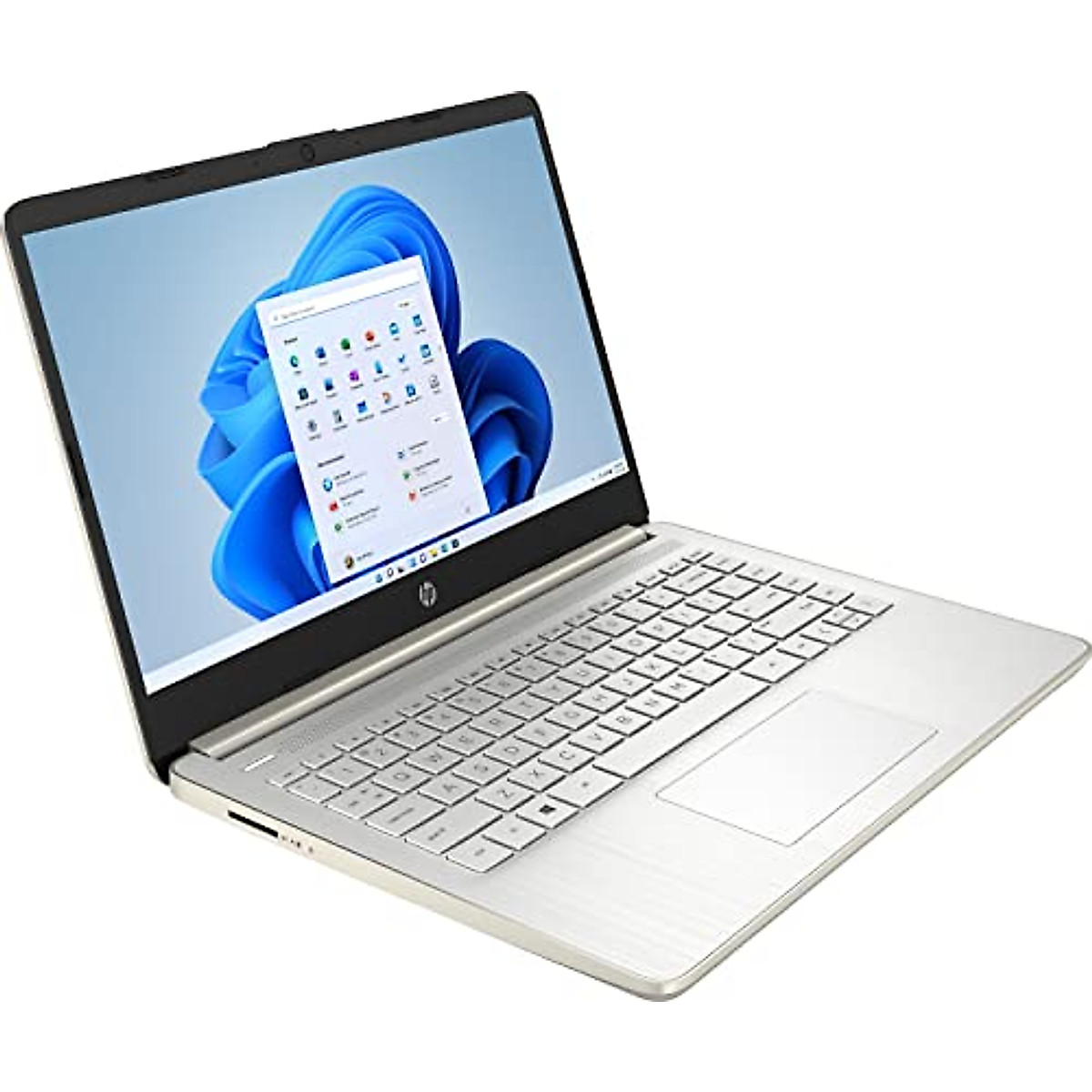 HP 2022 Newest Stream 14" HD Laptop, Intel Celeron N4020(up to 2.8GHz), 8GB RAM, 128GB Space(64GB eMMC+64GB Card), 1-Year Office 365, WiFi, HDMI, USB-C, Webcam, Bluetooth, Windows 10S, Gold+JVQ MP