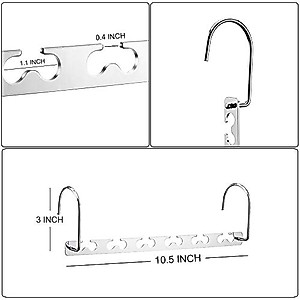 Meetu Space Saving Hangers Metal Clothes Hangers 6X2 Slots Magic Hanger Cascading Hanger Updated Hook Design Closet Organizer Hanger (Pack of 4)