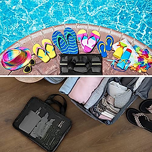 6 Pcs Mesh Shower Caddy Bag organizer Black Travel Gym Shower Bag Portable Hanging Shower Tote Quick Dry Mesh Toiletry Bag Nylon Caddy with Handles for Women Men College Dorm Bathroom Camp Essentials