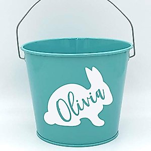 Personalized Easter Bunny Pail ~ Bucket ~ Basket