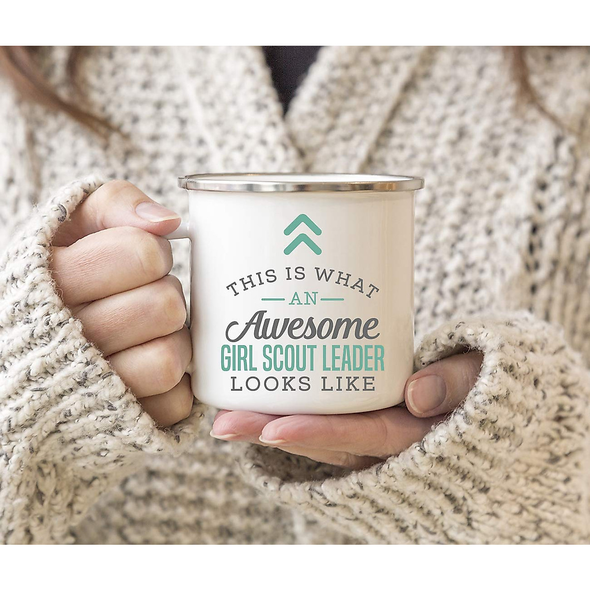 Andaz Press 11oz. Stainless Steel Campfire Coffee Mug Gift, This is What an Awesome Girl Scout Leader Looks Like, 1-Pack, Birthday Gift Ideas Coworker Him Her, Includes Gift Box