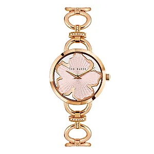 Ted Baker Ladies Stainless Steel Rose Gold Chain Bracelet Watch (Model: BKPLIS3019I)