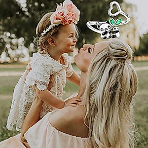 BEILIN Sterling Silver Panda Bear Ring Earrings Bracelet Necklace - Always in My Heart Mother Daughter Jewelry Gifts for Women Penda Lovers (Ring)