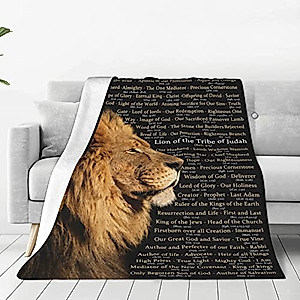 Christian Gifts Bible Verse Throw Blanket Religious Gifts for Women Men Soft Lightweight Flannel Blanket for Use in Bed, Sofa, Living Room and Travel 50"x40"