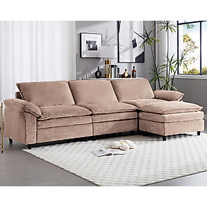 Suheww Sectional Couches for Living Room, L Shaped Sofas Modern Deep Seat Cloud Sofa Sectional, Oversized Cloud Couch Modular Sectional Sofa Couches for Living Room