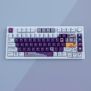 ZXMICYFA PBT Keycaps, 143 Keys Dye-Sublimation PBT Keycap Set Cherry Profile Keycaps with 7U Spacebar for ASIN Layout Cherry Gateron MX Switches Mechanical Keyboard