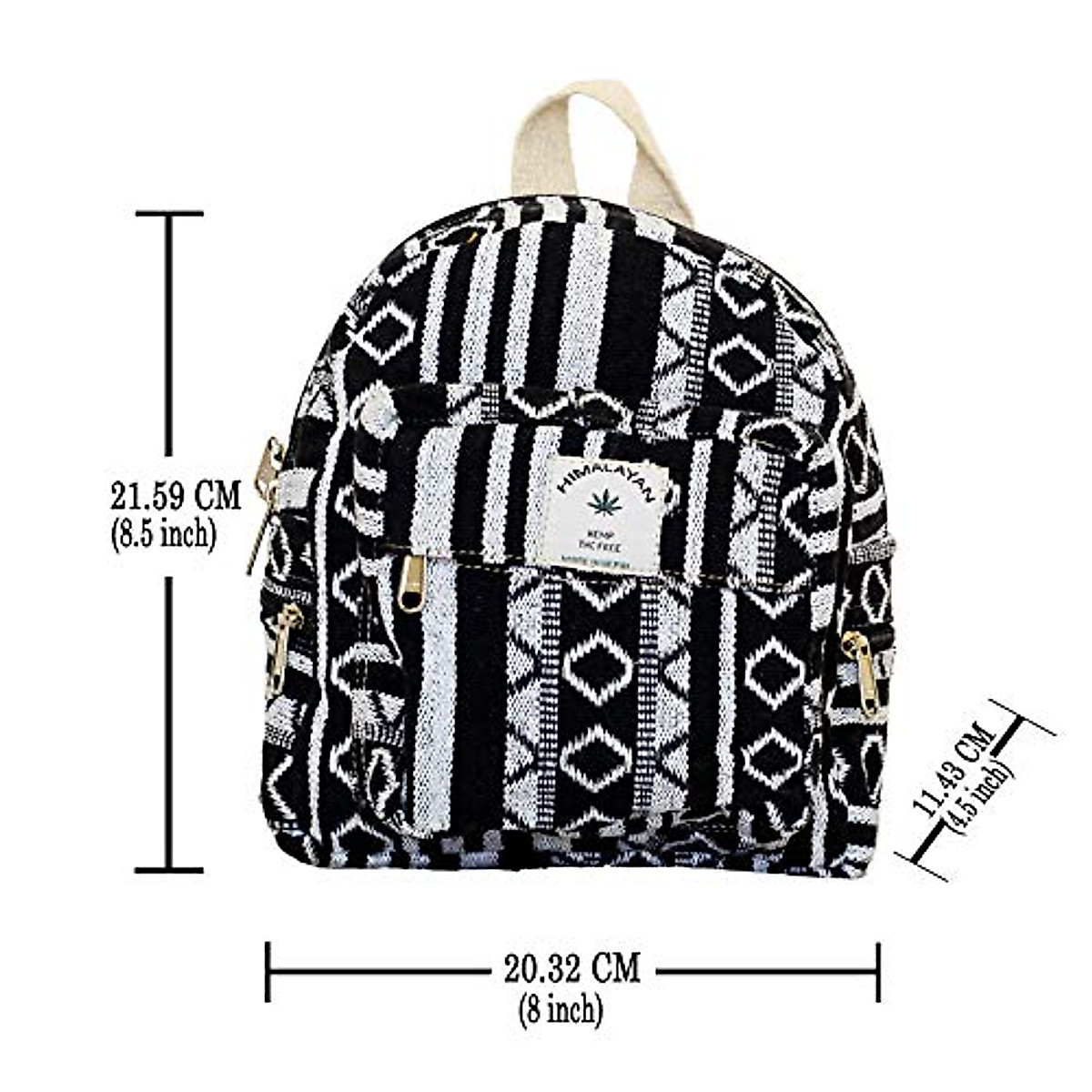 Generic Set Of Mini Backpack Pen case Coin Purse Hemp University Light Weight Backpack For Girl Black and White Small Small Backack