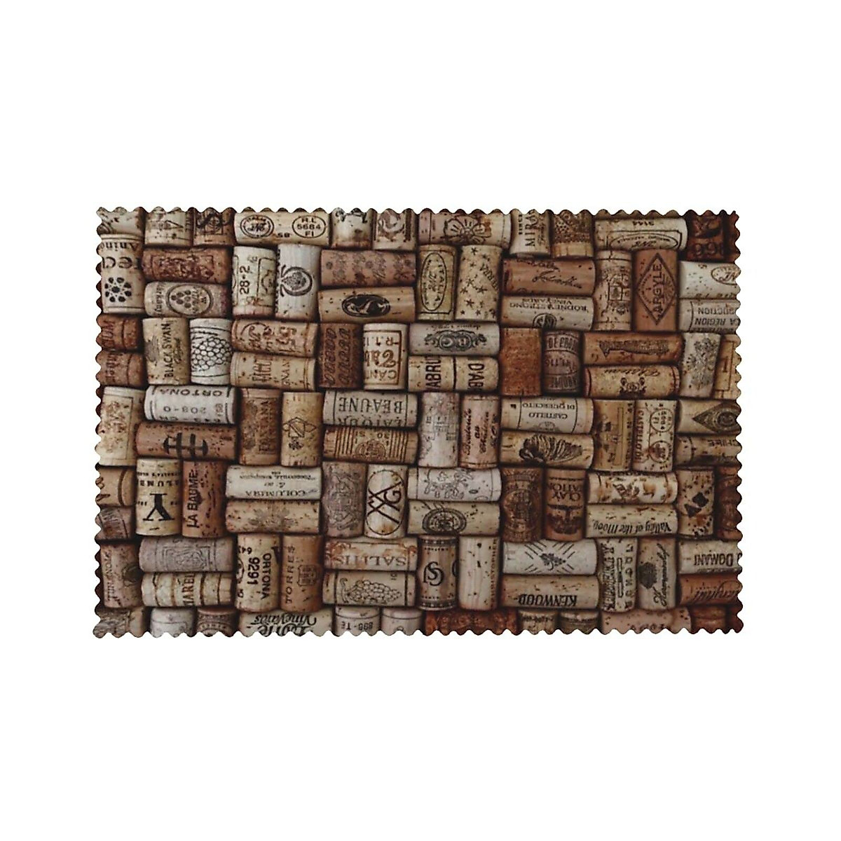 Zeraoke Placemats Set of 4, Wine Cork Table Mats, Washable Heat Resistant Place Mats, Reusable Non-Slip Woven Placemats for Dining Table Kitchen Decor, Easy to Clean 12x18 Inch