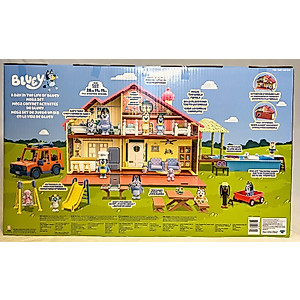 Bluey New 2023 Ultimate Mega Set | 40 Piece 4 Sets in one mega playset | Complete & Extended Heeler Family & Friends 14 Character Figures