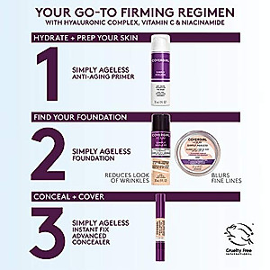 CoverGirl & Olay Simply Ageless Foundation, Warm Beige 245, 0.40-Ounce Package