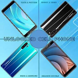 aderroo Unlocked Cell Phone，Y77 Android Smartphone, 5.72-inch IPS Full-Screen，Front and Rear Cameras，1GB RAM 8GB ROM，Only Supports Dual SIM Card Frequency Band of 3GWCDMA ：850/2100MHZ（Black）